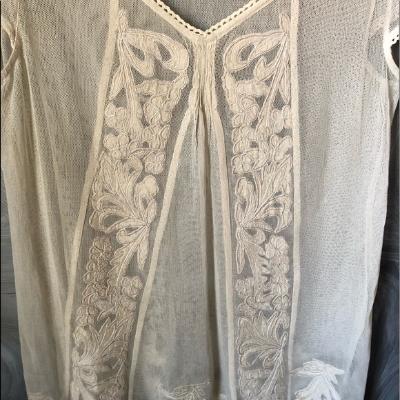 Peruvian Connection | Tops | Peruvian Connection Sheer Lace Embroidered ...